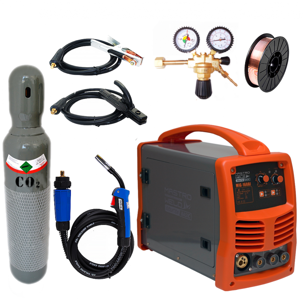 Mastroweld MIG-160 AI inverteres co hegesztő teljes csomagban