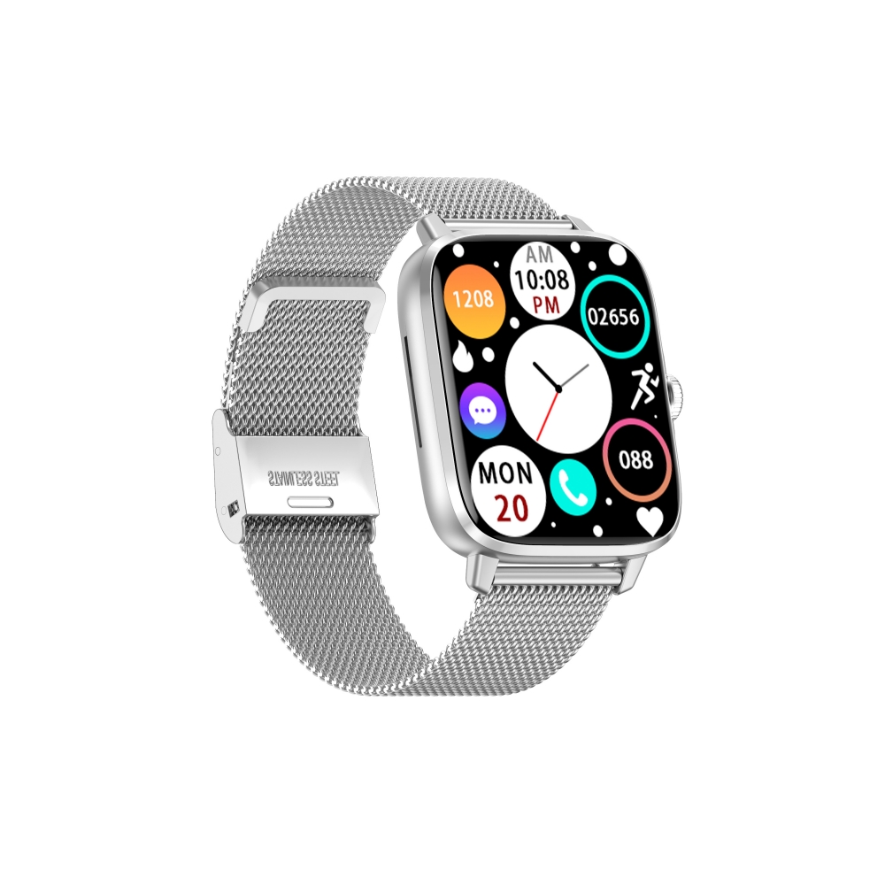 Wear Pro Lumeo EKG Okosóra - Silver, Cserélhető Fém szíjjal